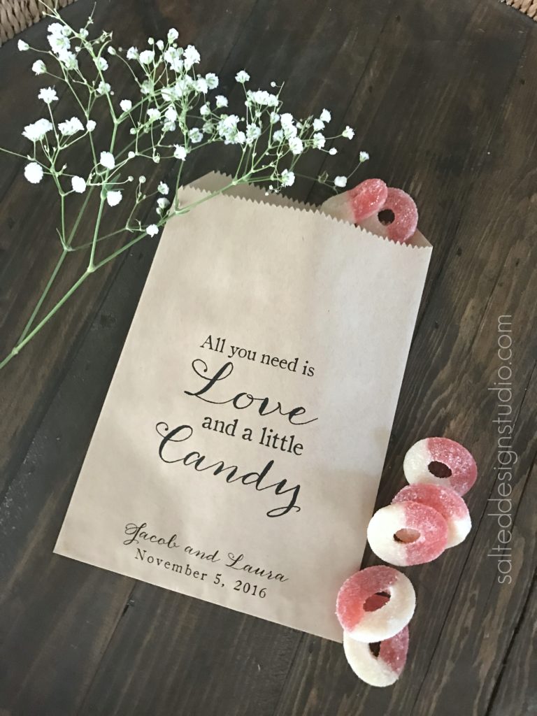 All You Need is Love and a Little Candy Bar Bags - SALTED Design Studio