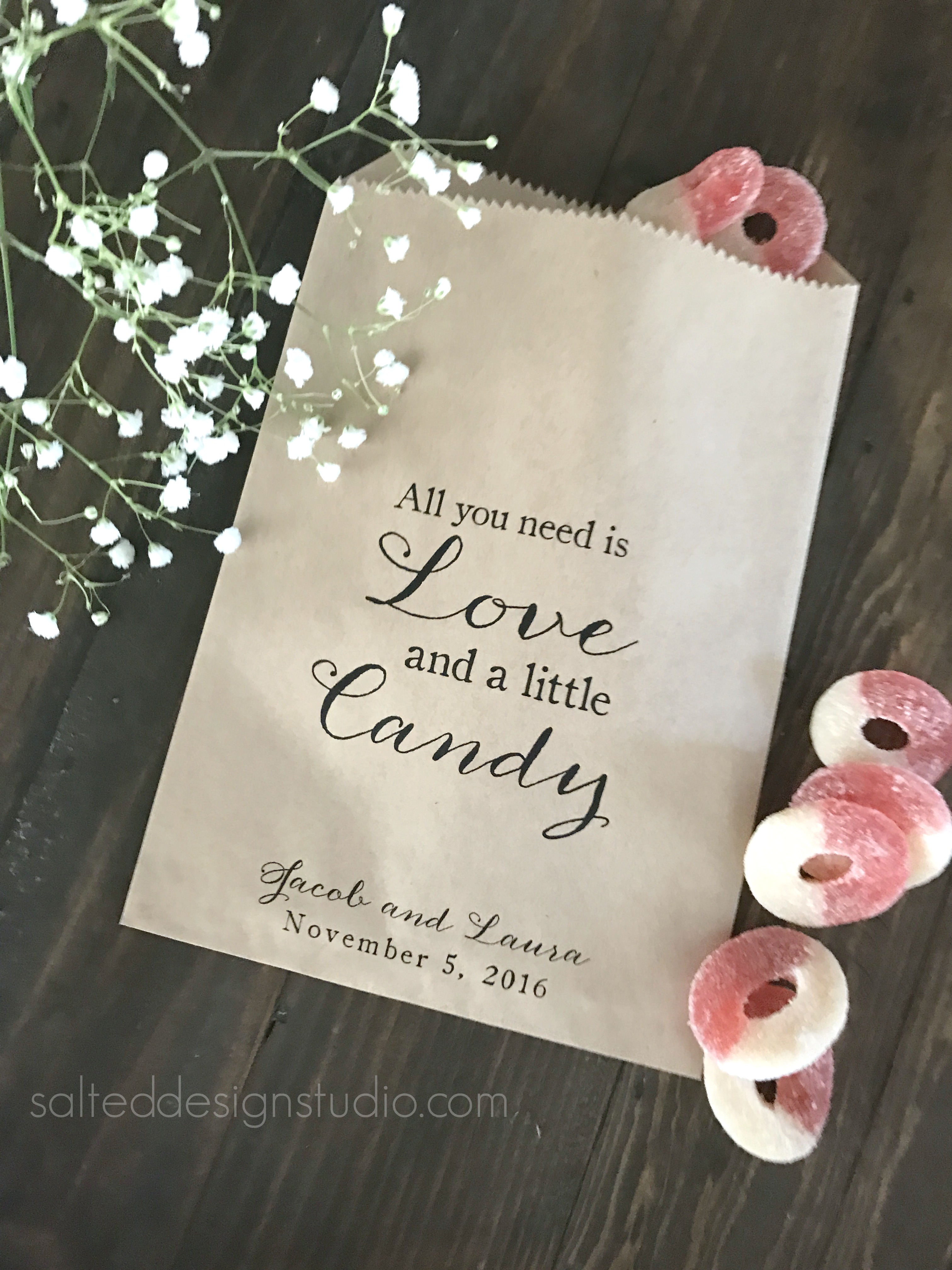 All You Need is Love and a Little Candy Bar Bags - SALTED Design Studio